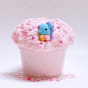 BTS Love Snow Fizz Slime, Bubblegum Scented, BT21 Charm, Kpop Gift - Etsy