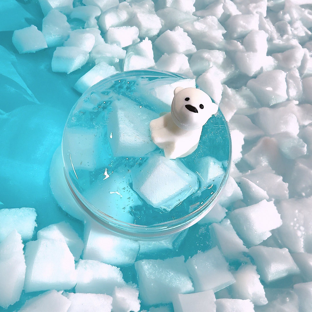 Polar Bear Slime, Jelly Cube Clear Slime, Pick Your Favorite Scent ...