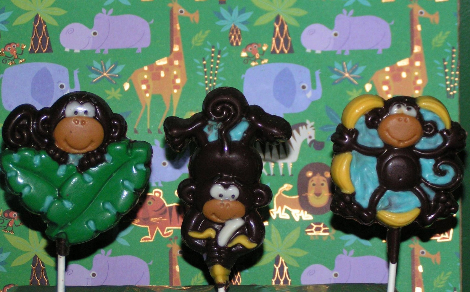 3 Chocolate Monkey Pops | Etsy