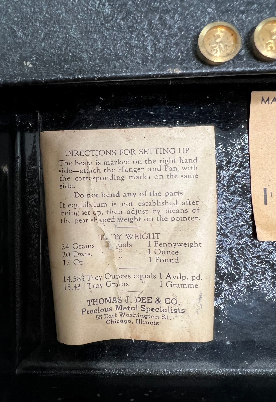 Vintage Troy Weight Balance Scale for Precious Metals - Etsy