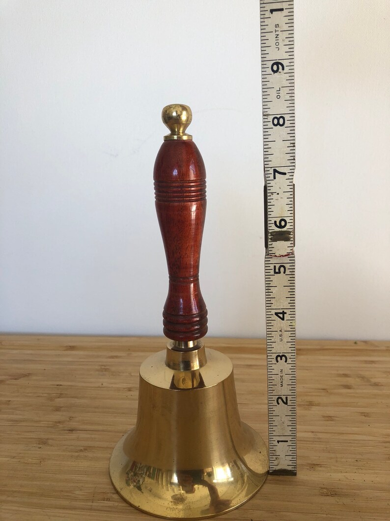 Vintage Brass Teachers School Bell - Etsy