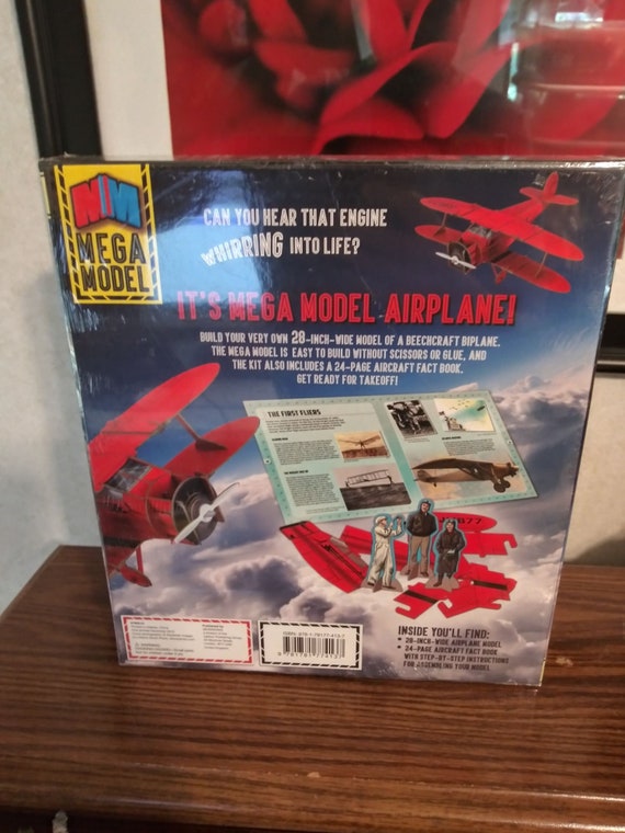 Mega Model Airplane Build Model 28 Wingspan Beechcraft Biplane 24 Page ...
