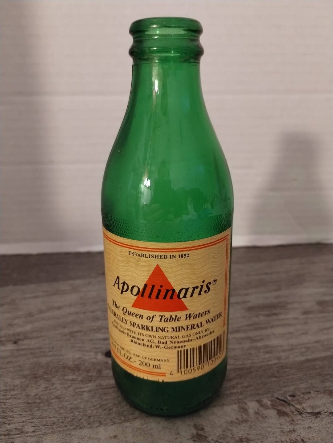 Apollinaris Naturally Sparkling Mineral Water 6.7 Oz Bottle - Etsy