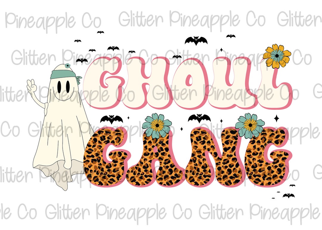 Halloween Ghoul Gang Leopard PNG Sublimation Design - Digital Download ...
