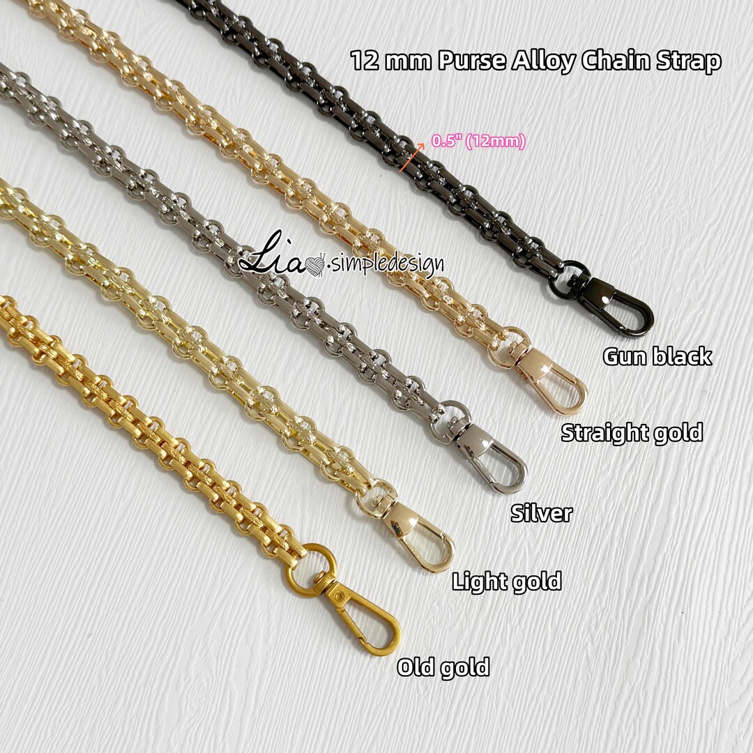 4 Color, 12mm High Quality Purse Chain Strap, Alloy and Iron, Metal ...