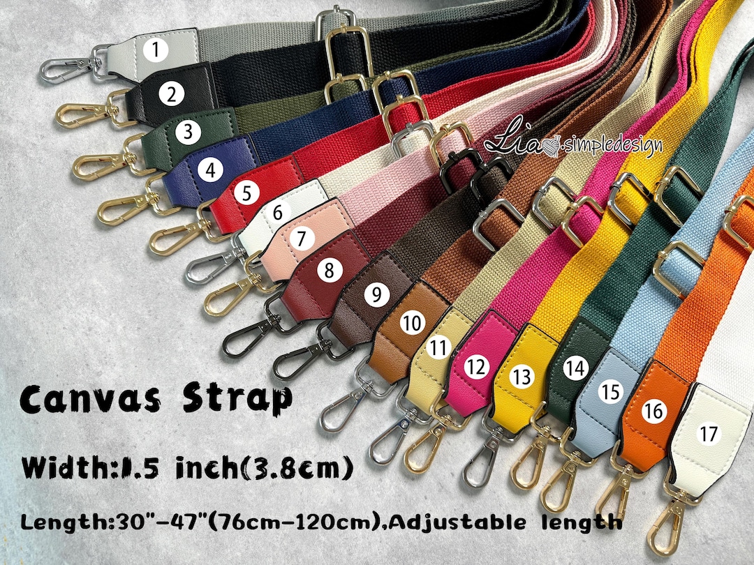 17 Color, 1.5 Inch Canvas Bag Strap, High Quality Canvas Strap, Canvas ...
