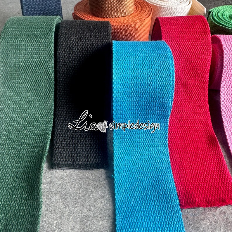 25 Color, 2 Inch Cotton Webbing Heavy Duty Bag Handles, Bag Strap for ...