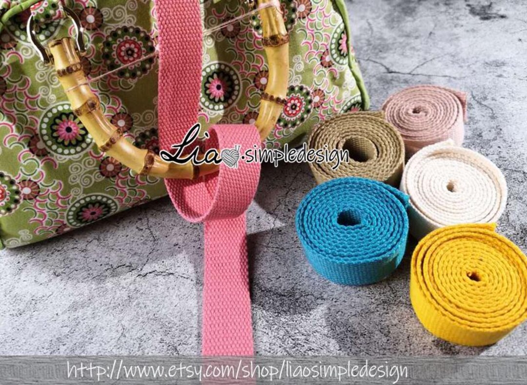 47 Color, 1 Inch Cotton Webbing Heavy Duty Bag Handles, Bag Strap for ...