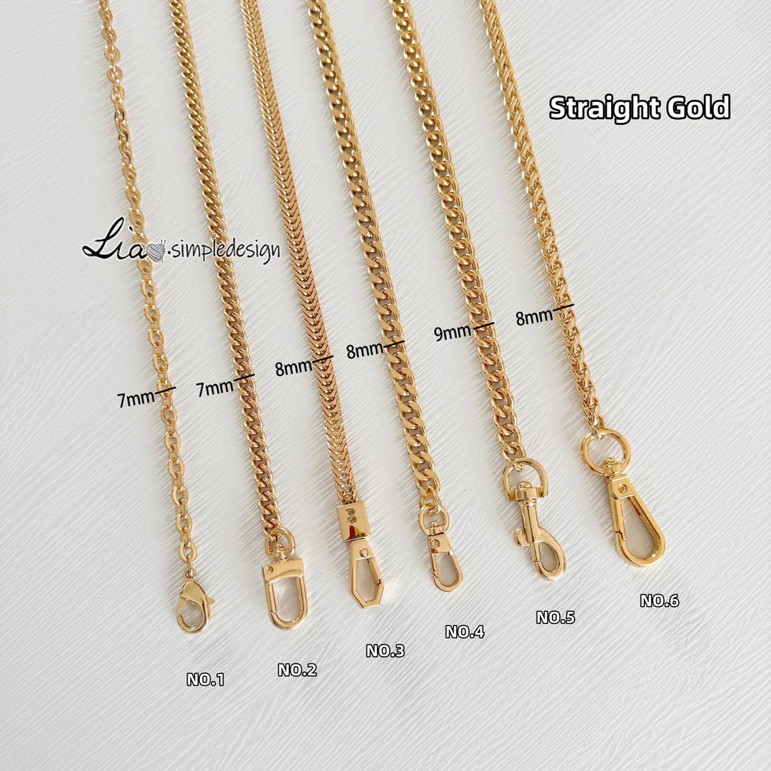 Straight Gold High Quality Purse Chain Strap,alloy and Iron,metal ...