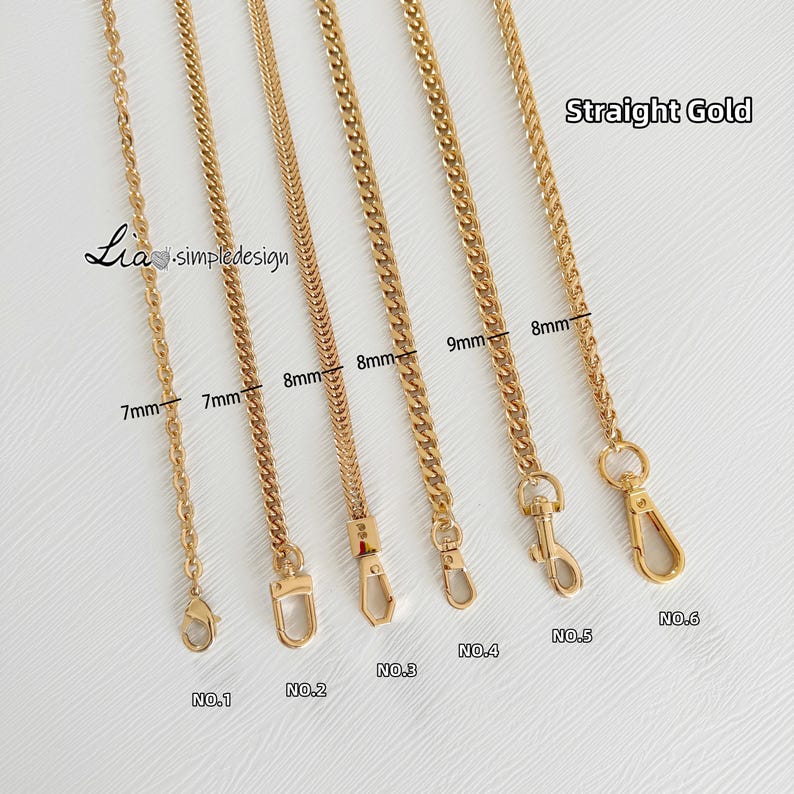 Straight Gold High Quality Purse Chain Strap,alloy and Iron,metal ...
