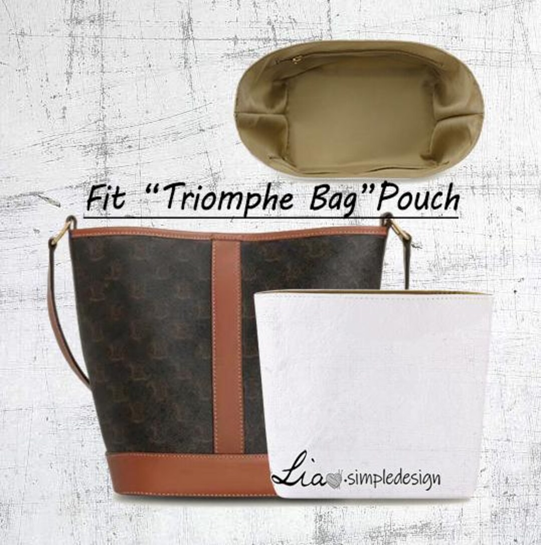 2 Materials, Purse Organizer Insert Fit "triomphe Bag" Pouch Handbag ...