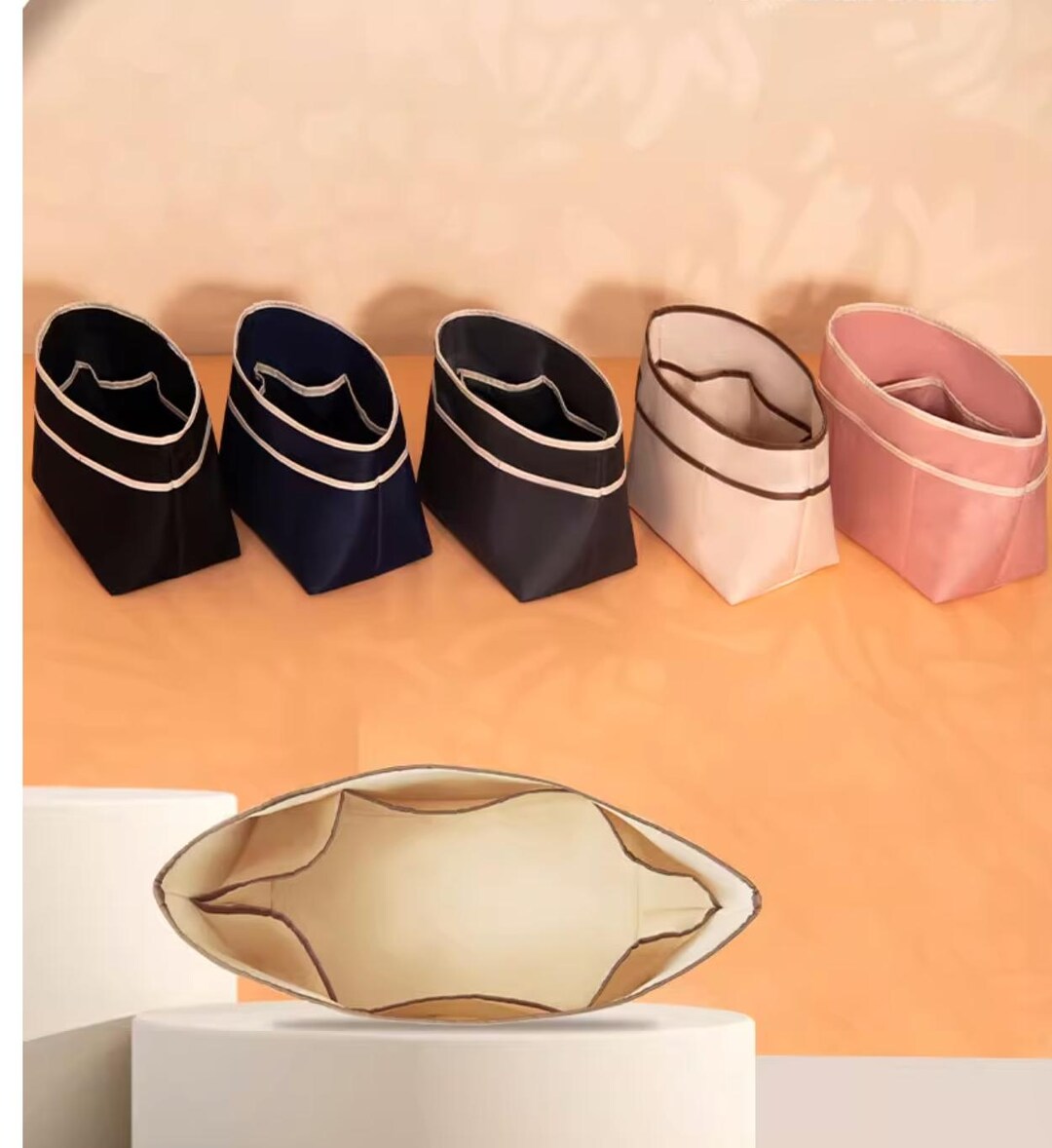 3 Size Purse Organizer Nylon Insert Fit 