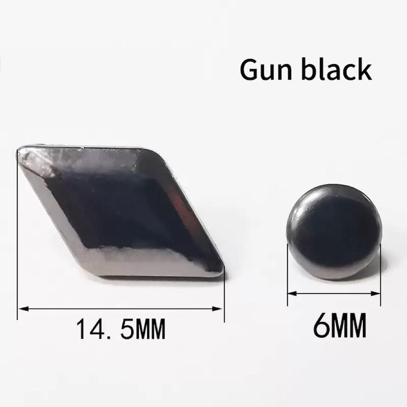 3 Color, PACK of 10 Metal Diamond Rivets Studs, Leather Studs, Leather ...