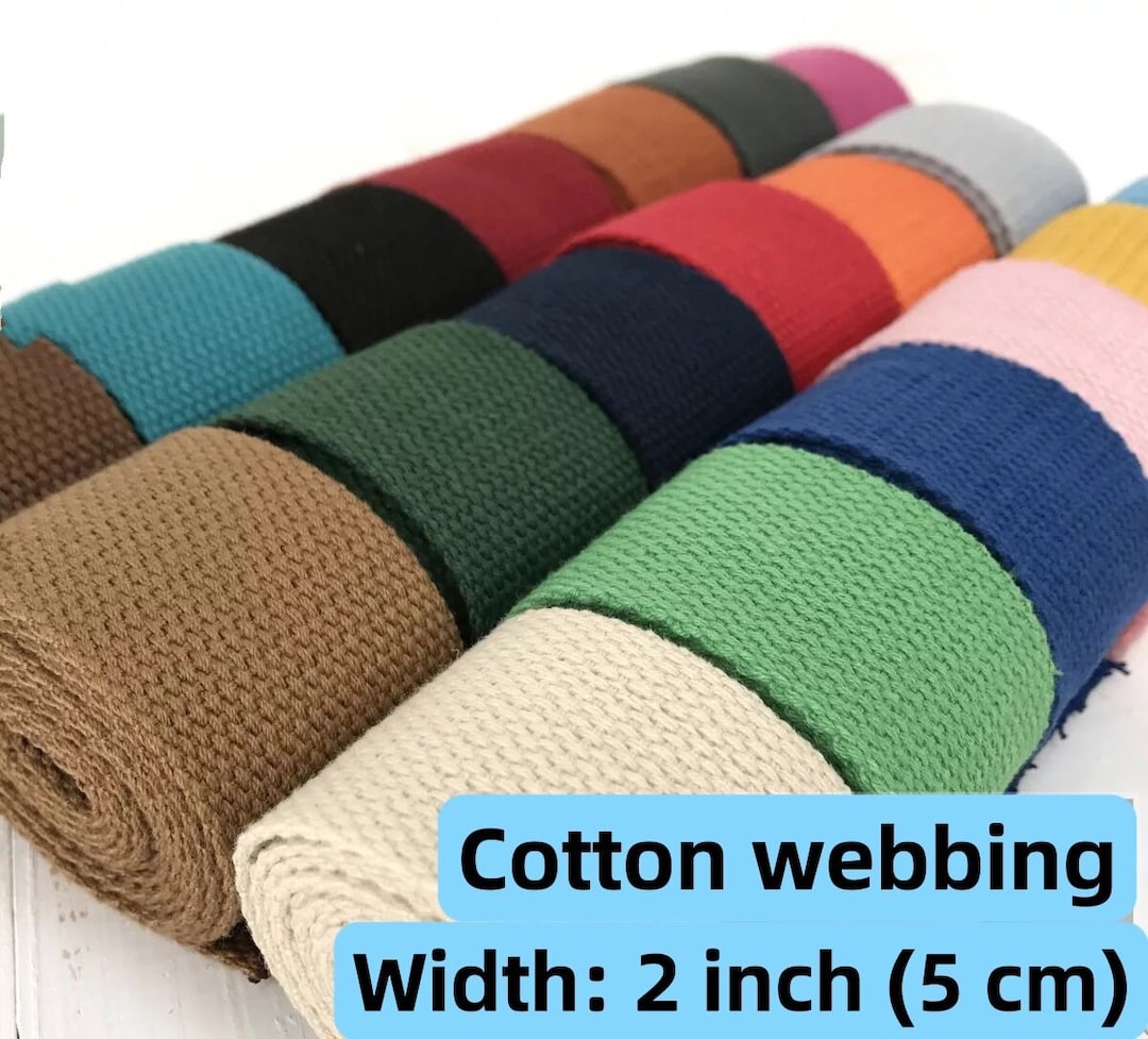 25 Color, 2 Inch Cotton Webbing Heavy Duty Bag Handles, Bag Strap for ...