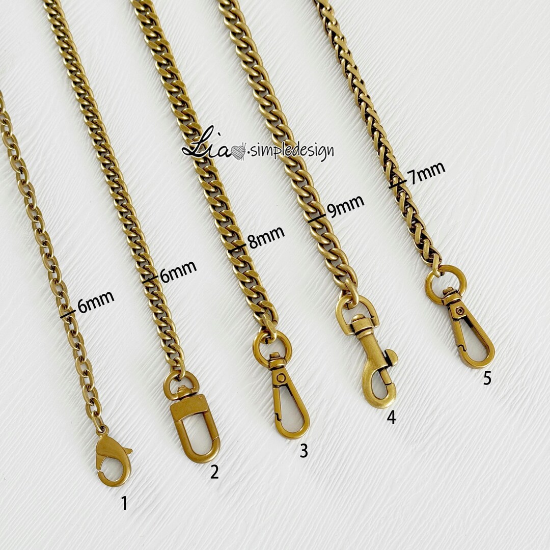 Old Gold High Quality Purse Chain Strap,alloy and Iron,metal Shoulder ...