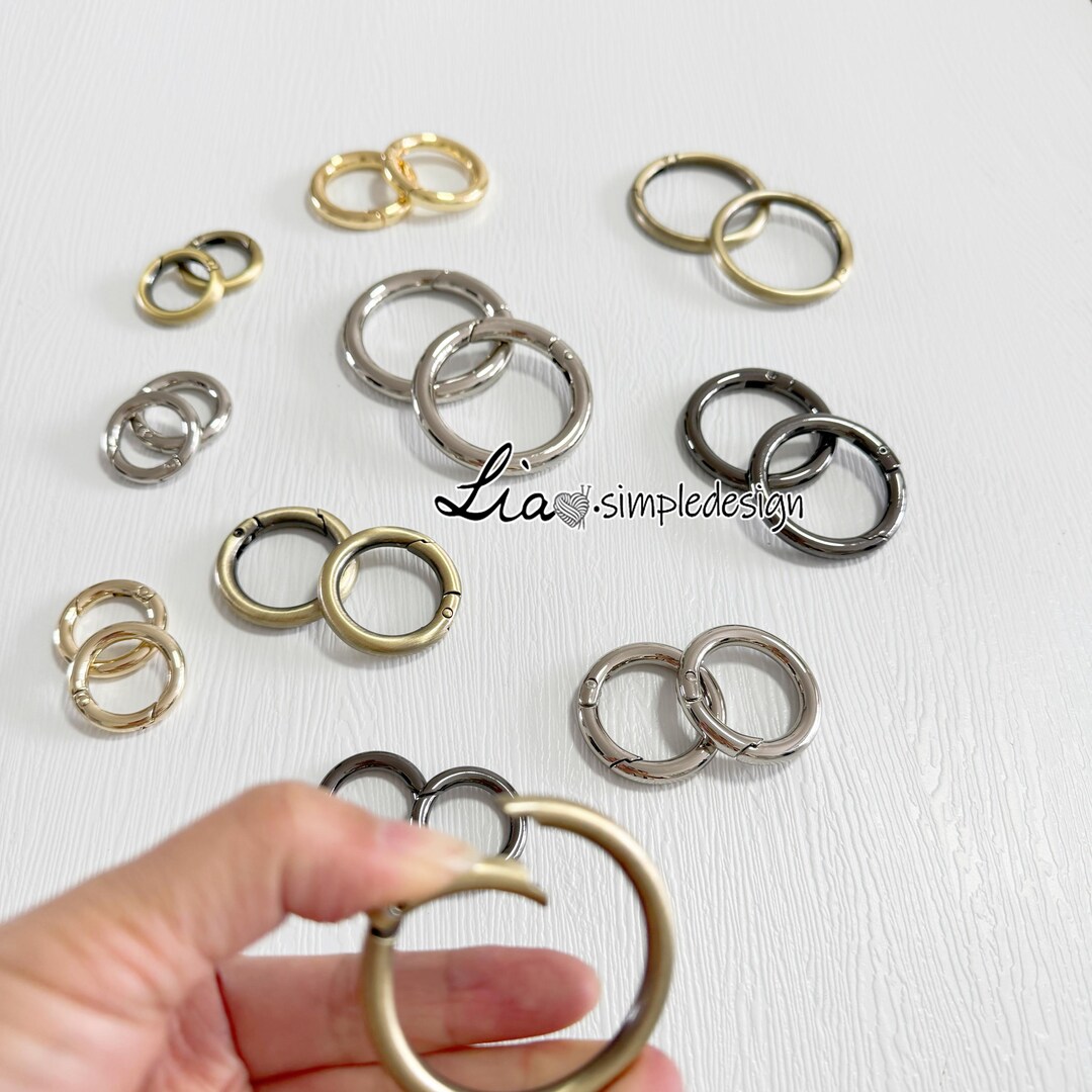 SET of 2, O-ring Buckle Handbag Purse Bag Spring Hooks, Metal Shoulder ...