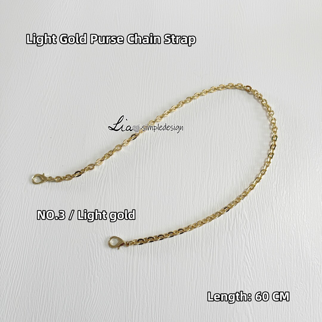 Light Gold High Quality Purse Chain Strap, Alloy and Iron, Metal ...