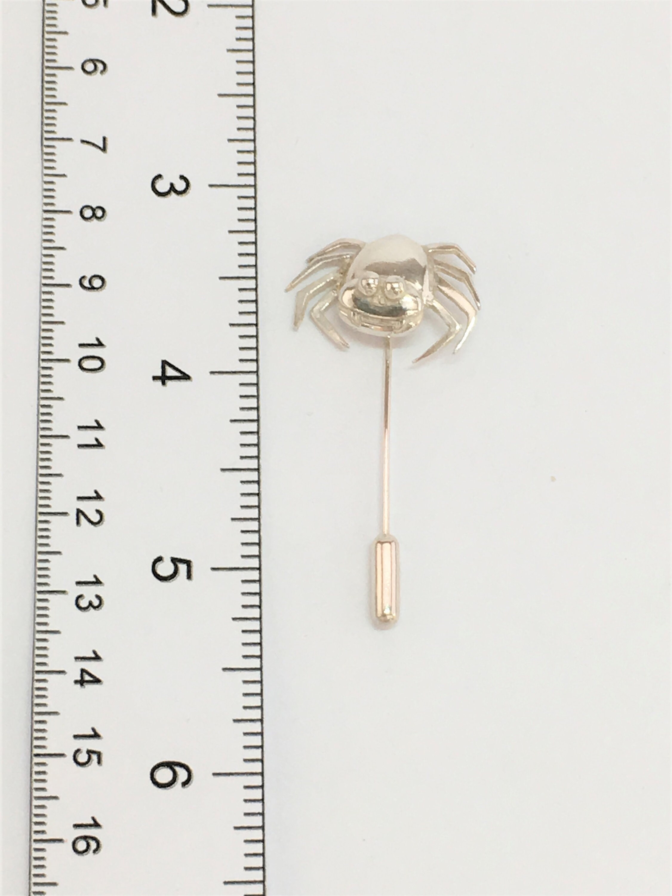 Vintage Sterling Silver Spider Lapel Pin Clip. Birmingham | Etsy