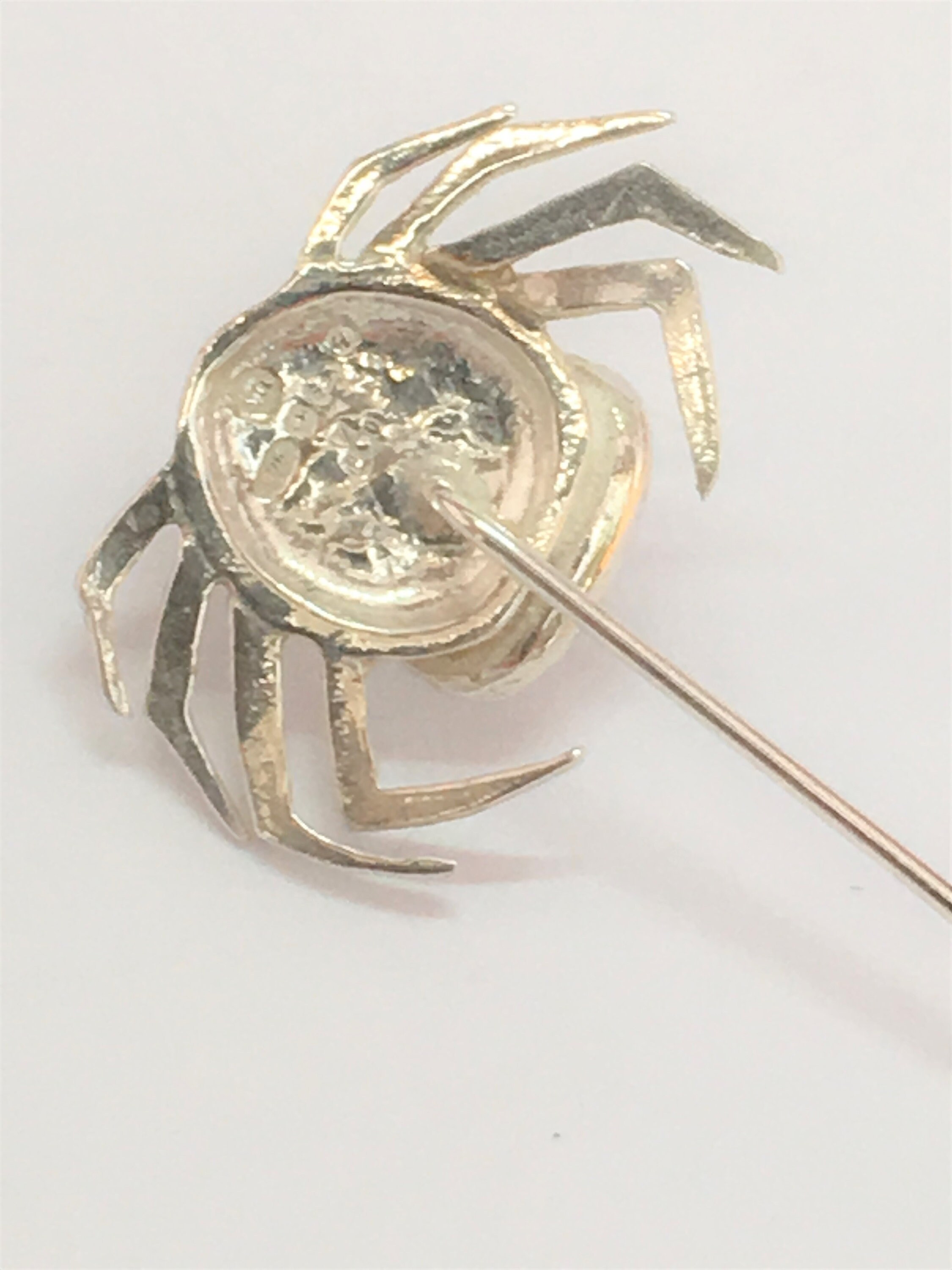 Vintage Sterling Silver Spider Lapel Pin Clip. Birmingham | Etsy