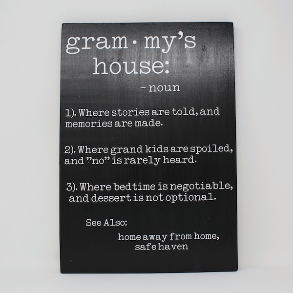 Grammy’s House Sign - Etsy