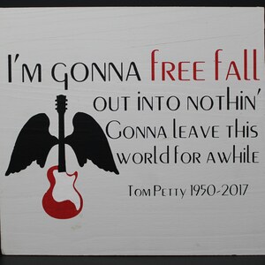 Tom Petty Tribute Wood Sign, Classic Rock Free Falling Music Song ...