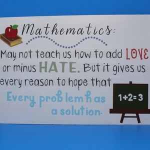 Every Problem Has A Solution Math Teacher Sign, Teachers Mathematics ...
