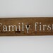 Rustic Family First Sign, Distressed Country Living Gifts, Farmhouse ...