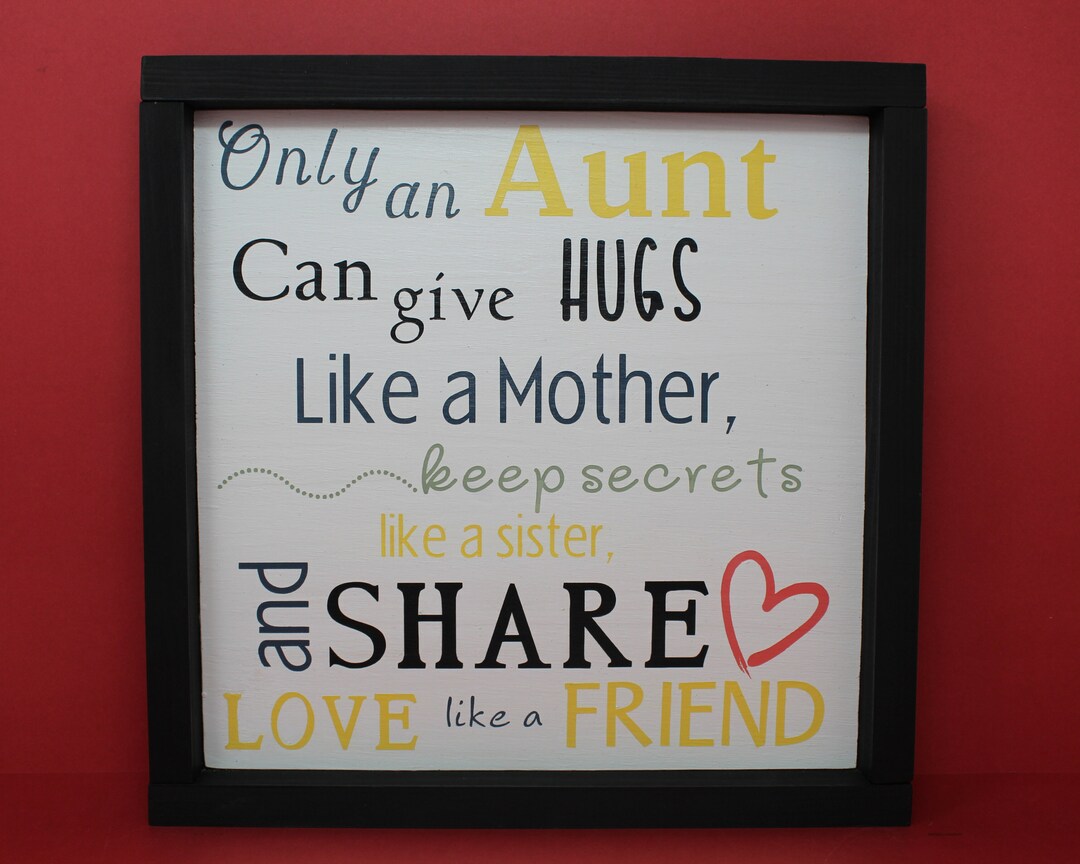 Only an Aunt Sign, Best Gifts for Aunts, Decor Gift for Sister Aunt ...