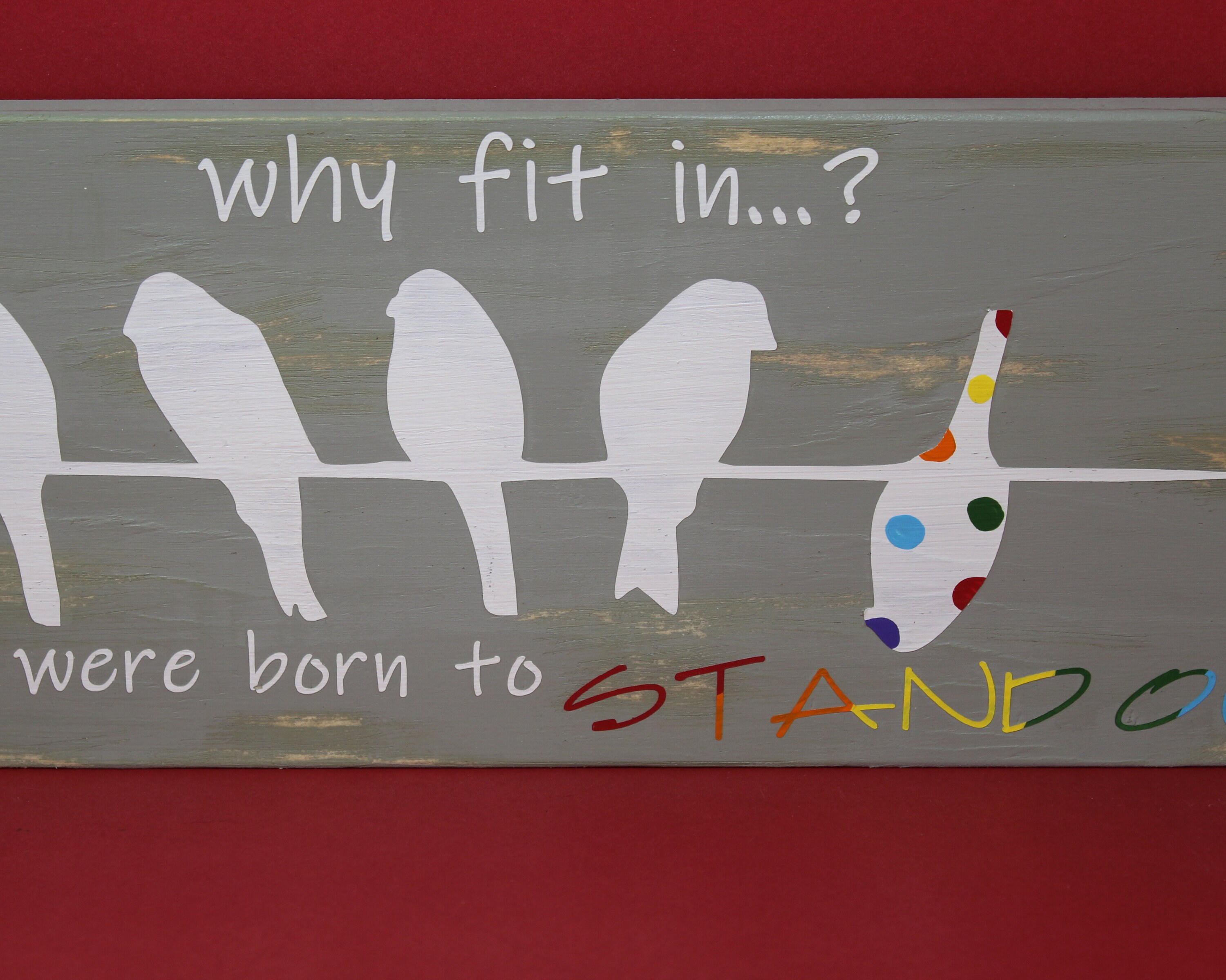Dr. Seuss Why Fit in When You Were Born to Stand Out Sign - Etsy