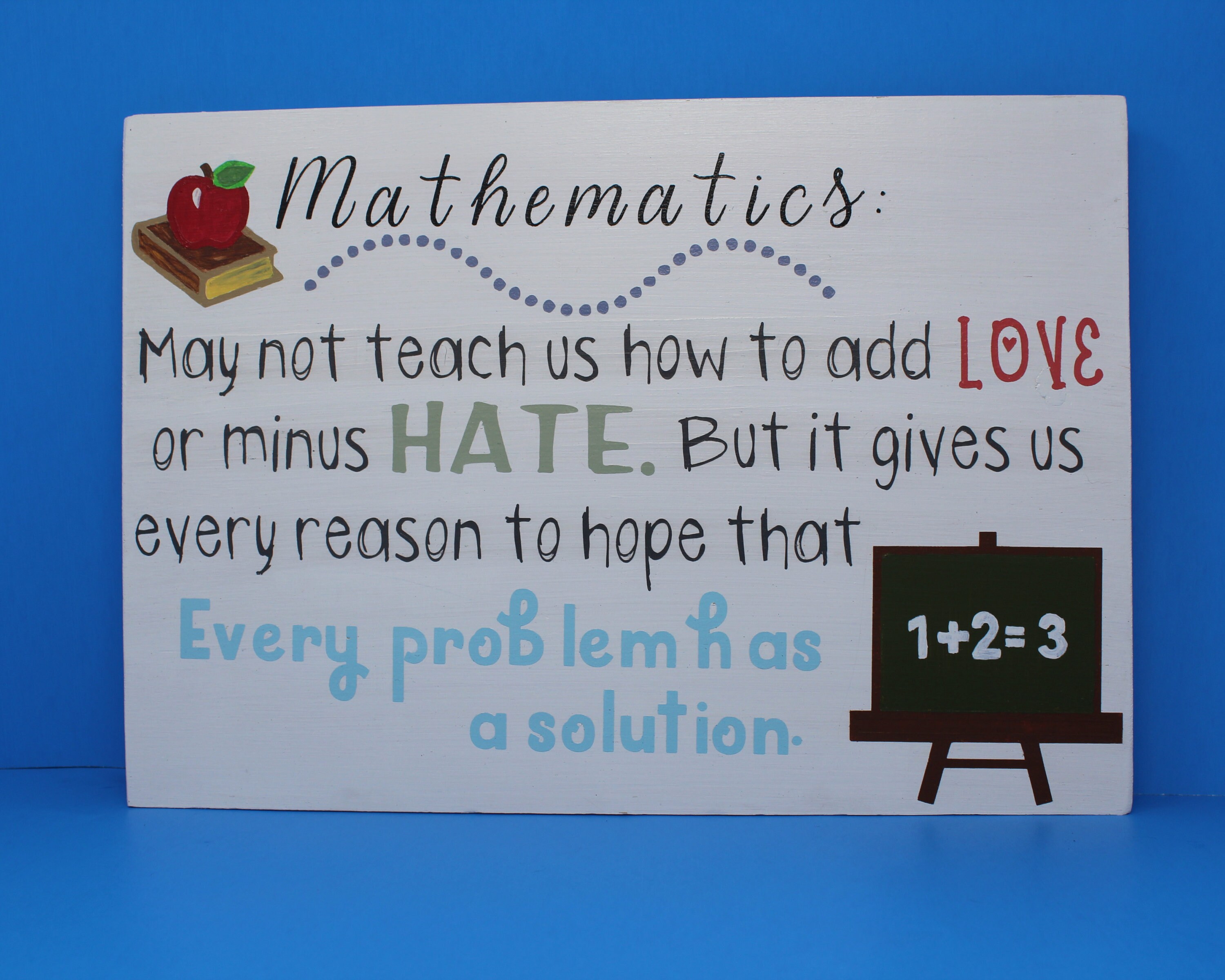 Every Problem Has A Solution Math Teacher Sign Teachers - Etsy UK