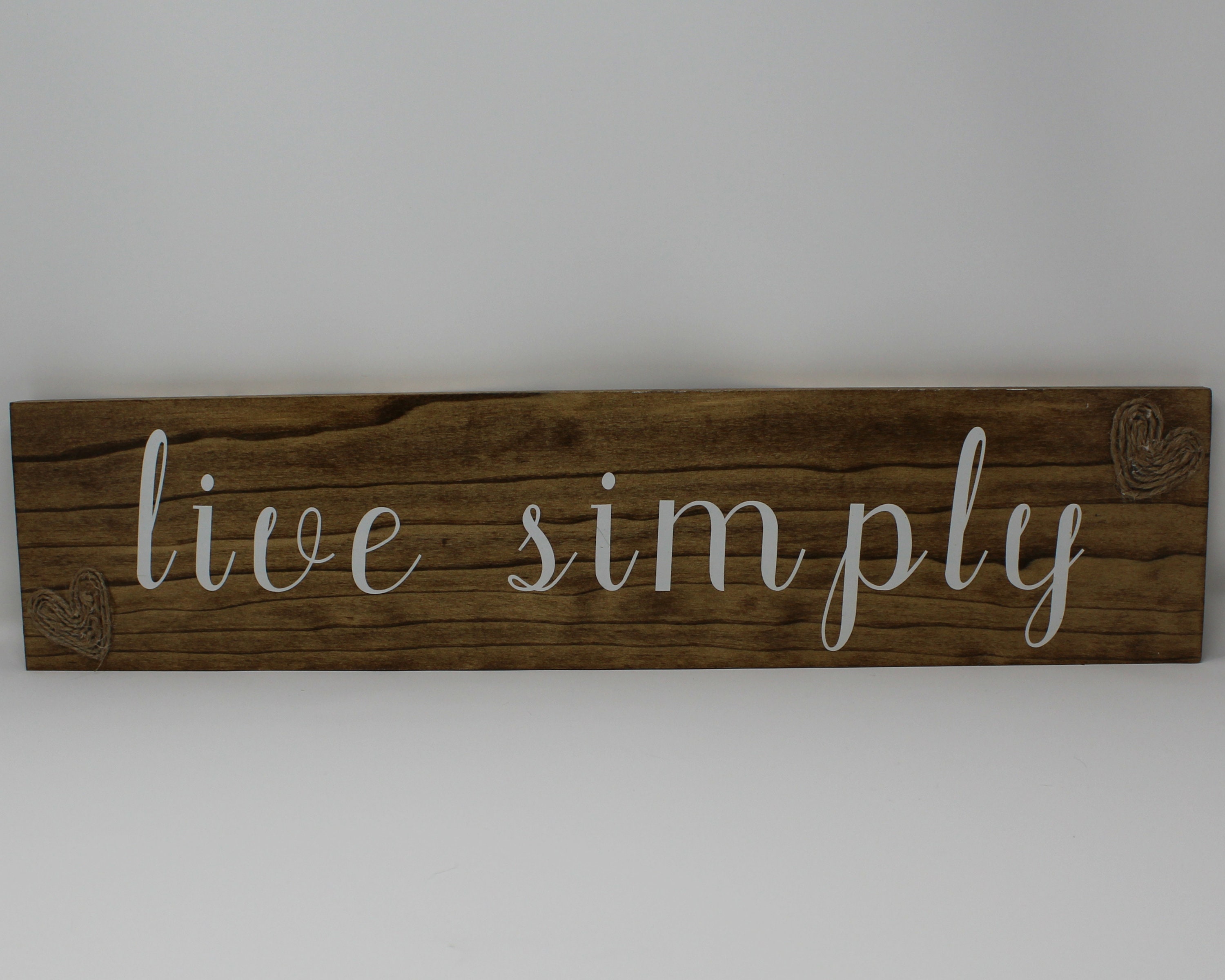 Live Simply Wooden Sign Rustic Inspirational Saying Wood Wall - Etsy