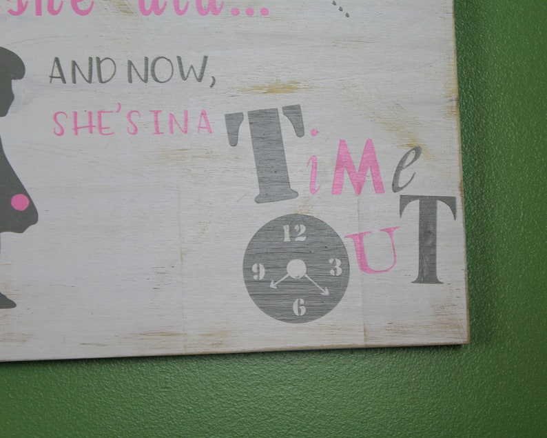 Girls Timeout Sign She Thought she Could So She Did and Now | Etsy
