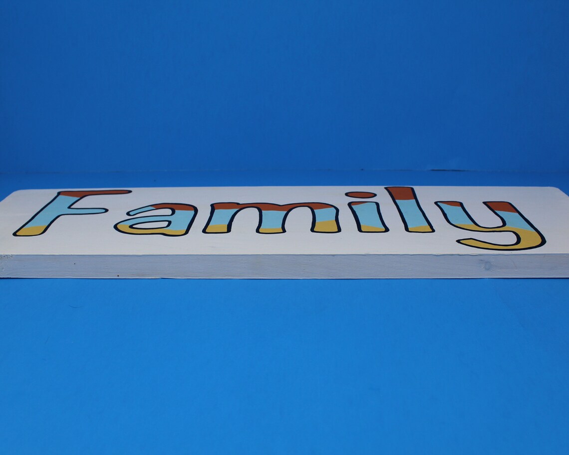 Pastel Family Sign Wooden Pastels Family Signs Wood Custom | Etsy