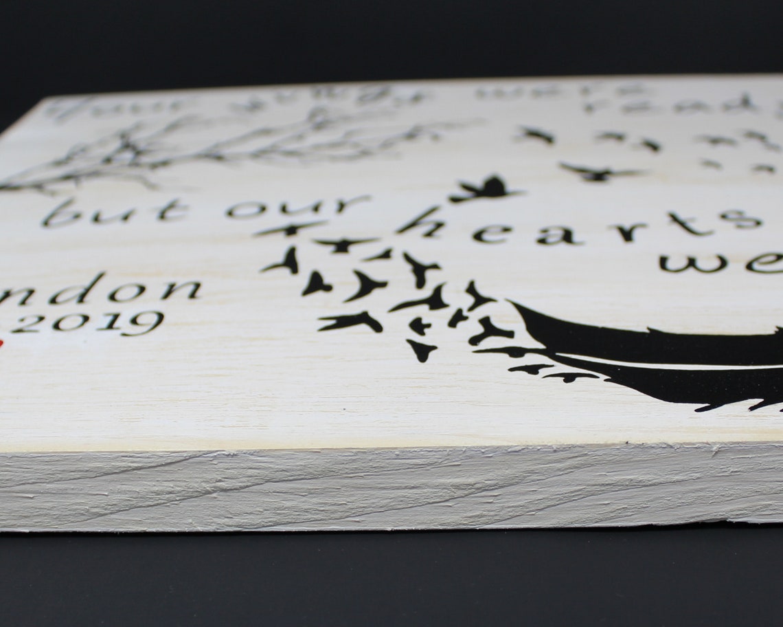 Memorial Custom Remembrance Sign Personalized Your Wings Were | Etsy