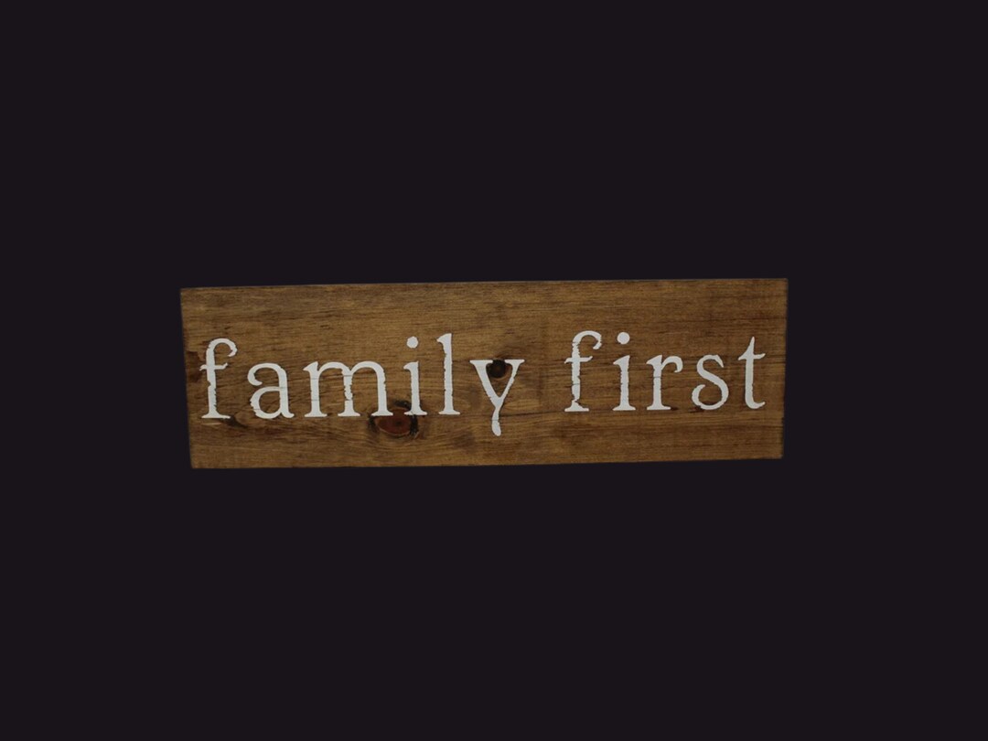 Rustic Family First Sign, Distressed Country Living Gifts, Farmhouse ...