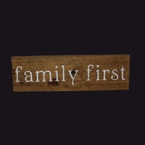 Rustic Family First Sign, Distressed Country Living Gifts, Farmhouse ...