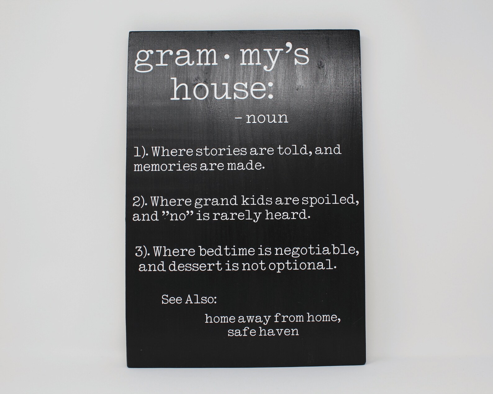 Definition of Grammy's House Wood Sign, Custom Grandmother Gift Wall ...