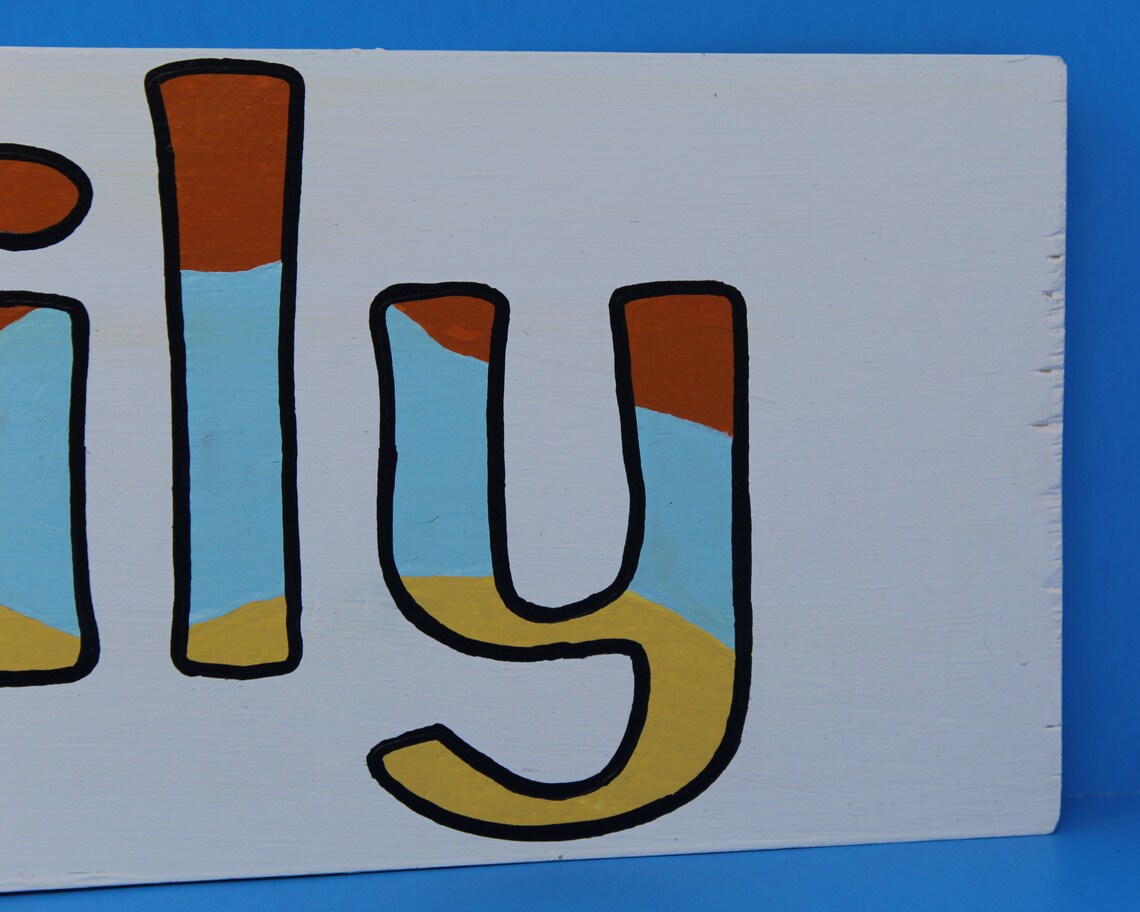 Pastel Family Sign Wooden Pastels Family Signs Wood Custom - Etsy