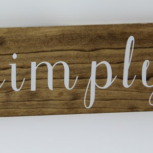 Live Simply Wooden Sign, Rustic Inspirational Saying Wood Wall Hanging ...