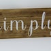 Live Simply Wooden Sign, Rustic Inspirational Saying Wood Wall Hanging ...