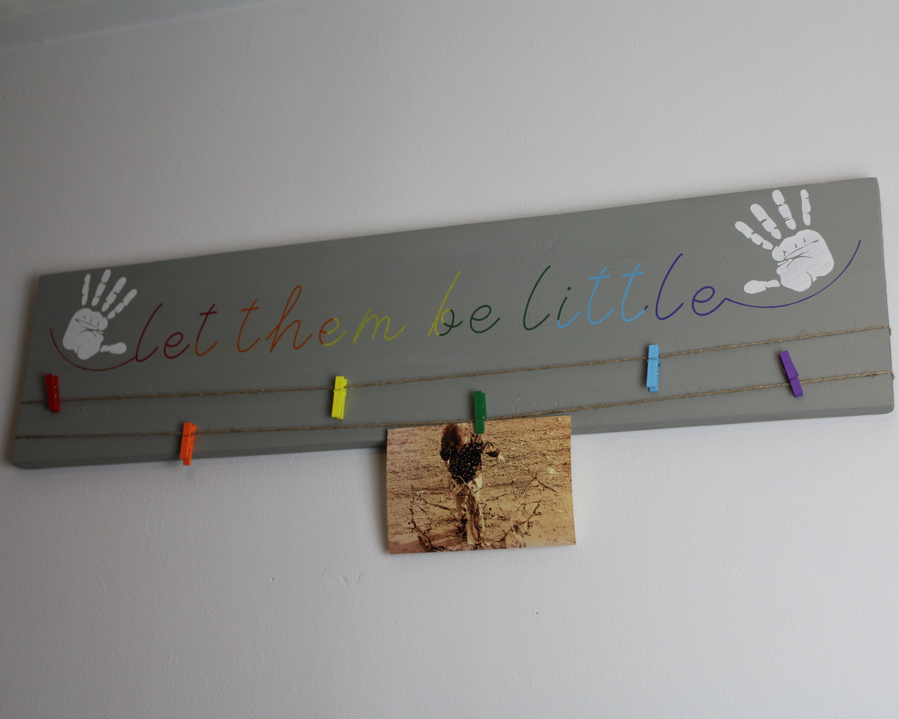 Let Them Be Little Kids Sign Kid's Handprint Picture - Etsy