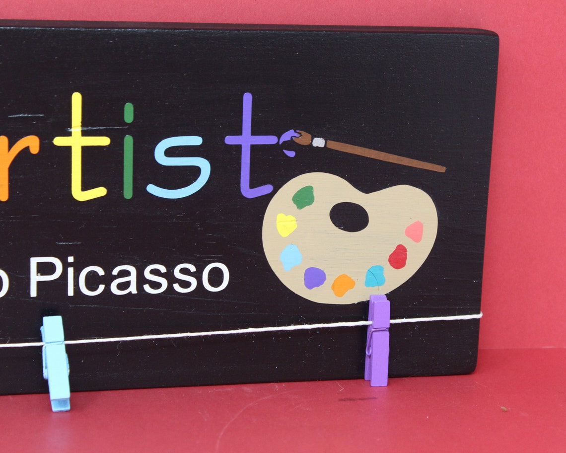 Paint Palette Every Child is an Artist Sign Pablo Picasso | Etsy