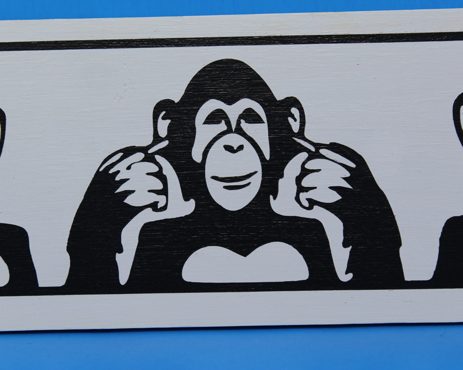 Monkeys See No Evil Hear No Evil Speak No Evil Sign Hand | Etsy