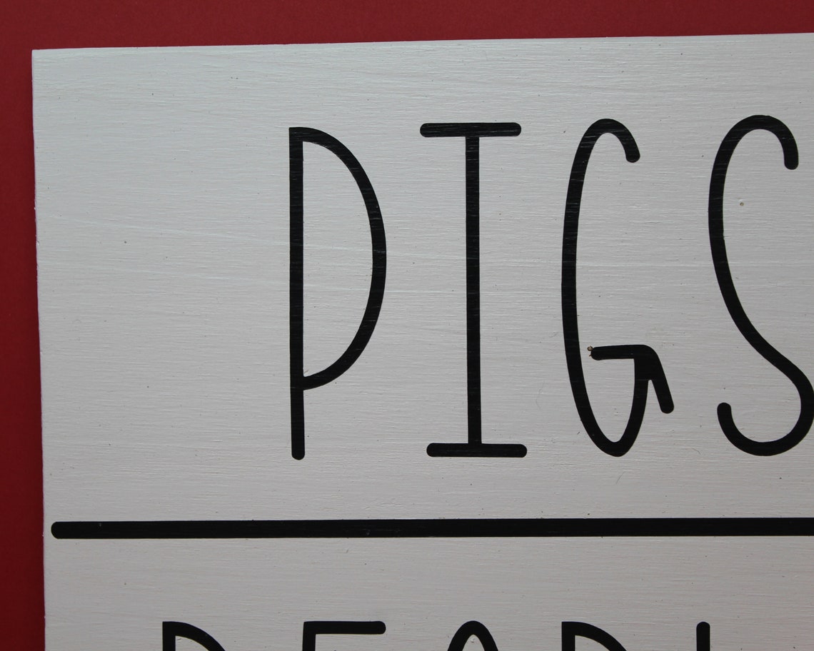 Pigs Over People Sign, Fun Piggy Farm Signs, Funny Gift for Farmers ...