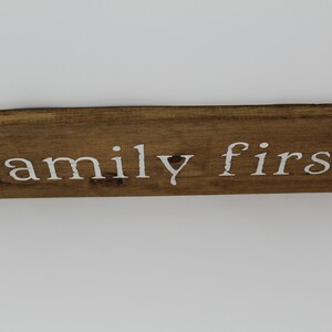 Rustic Family First Sign, Distressed Country Living Gifts, Farmhouse ...