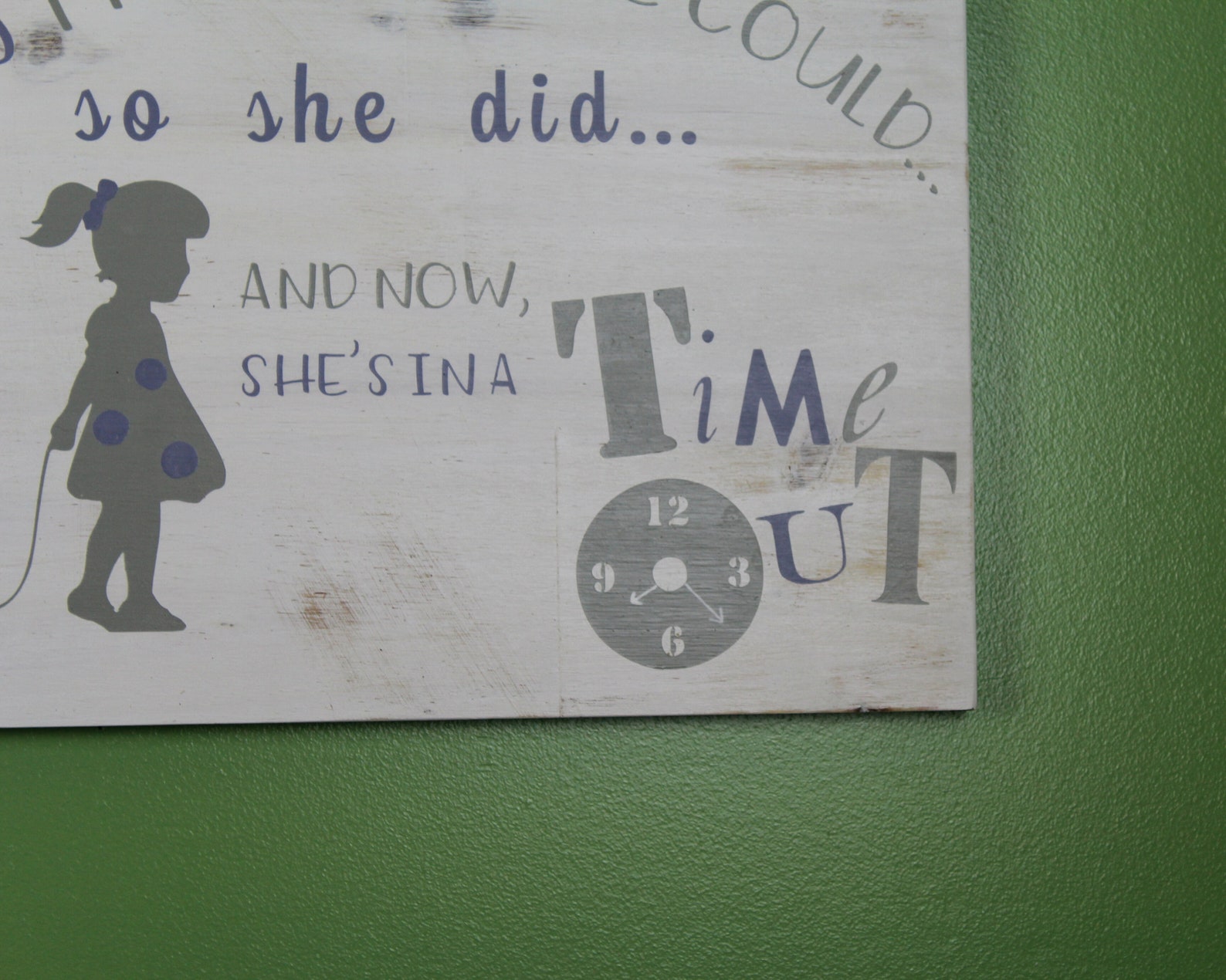 Girls Timeout Sign She Thought She Could so She Did and Now | Etsy