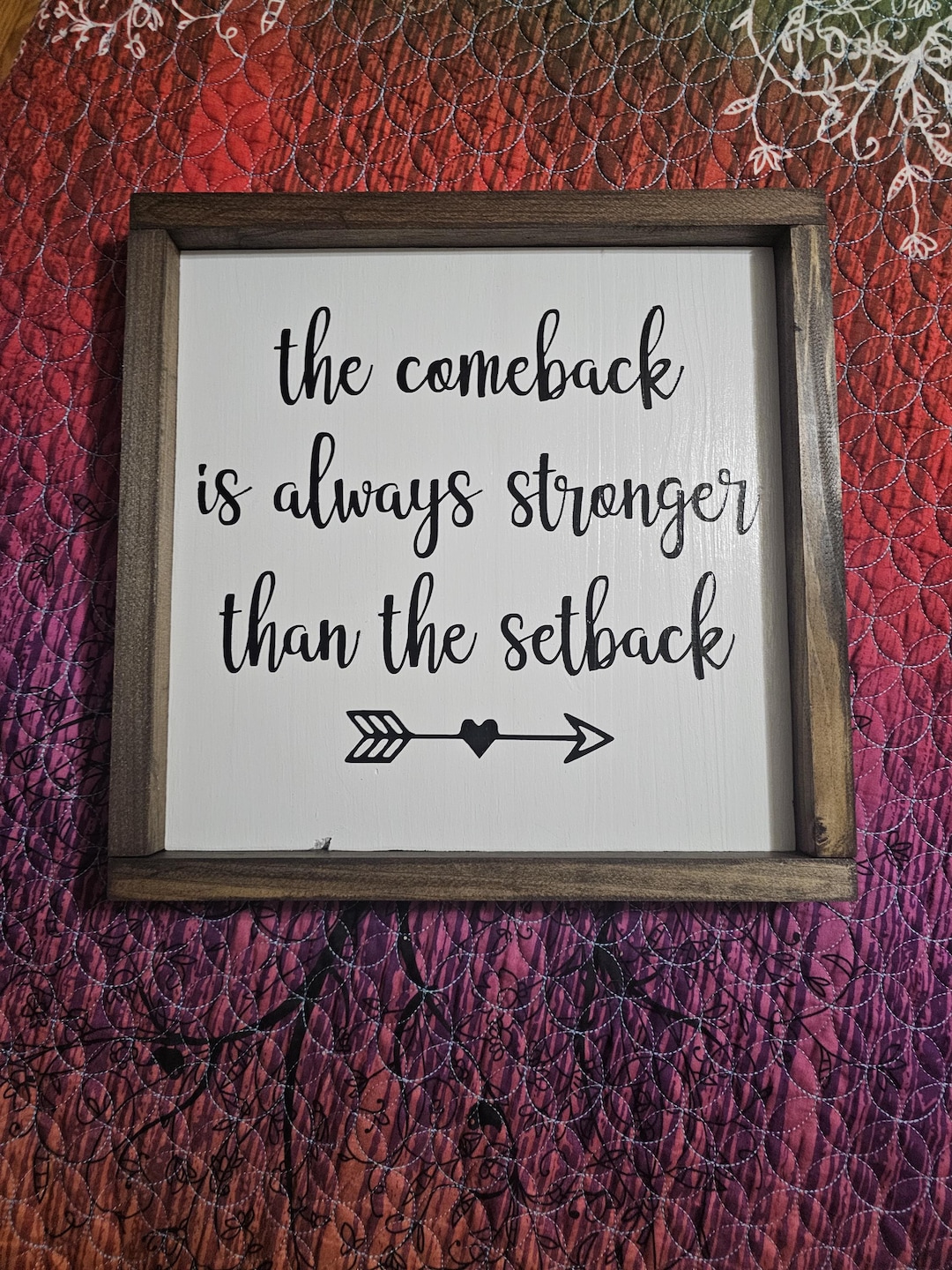 The Comeback is Always Stronger Than the Setback Wooden Wall Sign ...