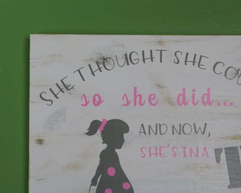 Girls Timeout Sign She Thought she Could So She Did and Now | Etsy