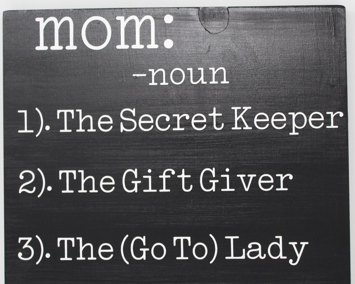 Definition of Mom Wood Sign Custom Mother Gift Idea Wall - Etsy