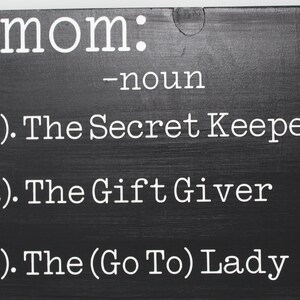 Definition of Mom Wood Sign, Custom Mother Gift Idea Wall Hanging Signs ...